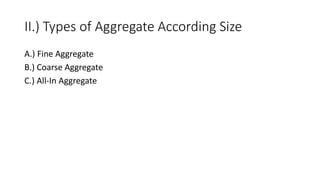 Aggregates introduction, types and properties | PPTX
