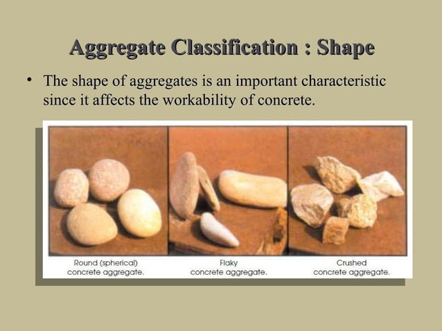 Aggregates of Concrete | PPT | Geology | Science
