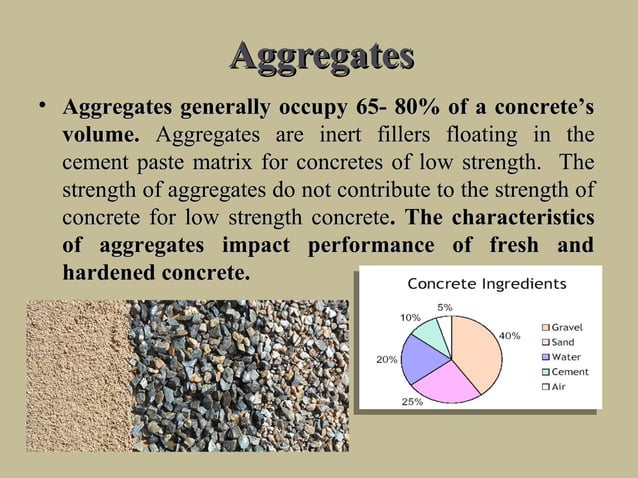 Aggregates of Concrete | PPT | Geology | Science