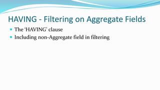 Aggregating data | PPTX