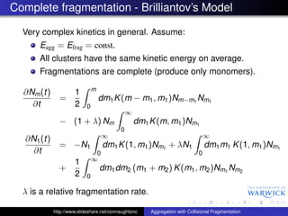 Cluster-cluster aggregation with (complete) collisional fragmentation | PDF