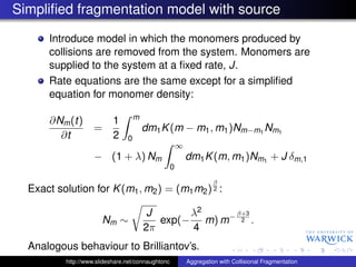 Cluster-cluster aggregation with (complete) collisional fragmentation | PDF