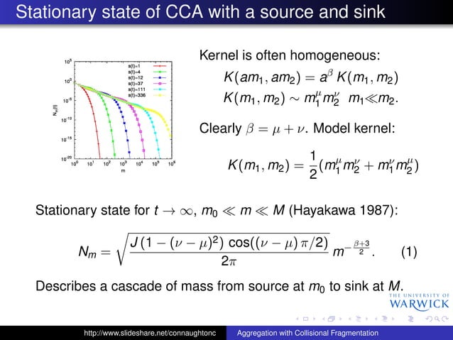 Cluster Cluster Aggregation With Complete Collisional Fragmentation Ppt