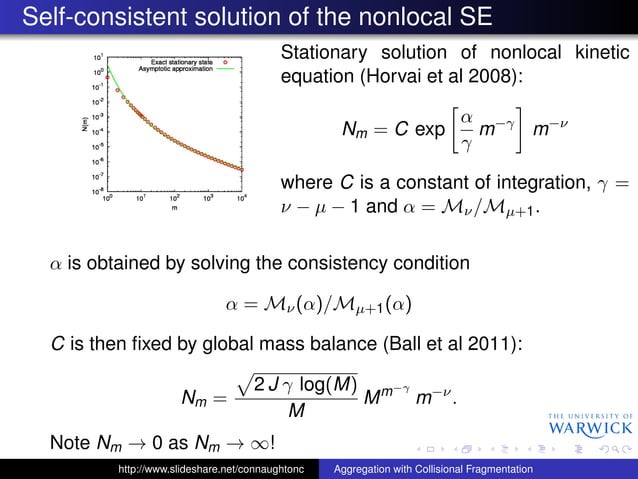 Cluster Cluster Aggregation With Complete Collisional Fragmentation Ppt