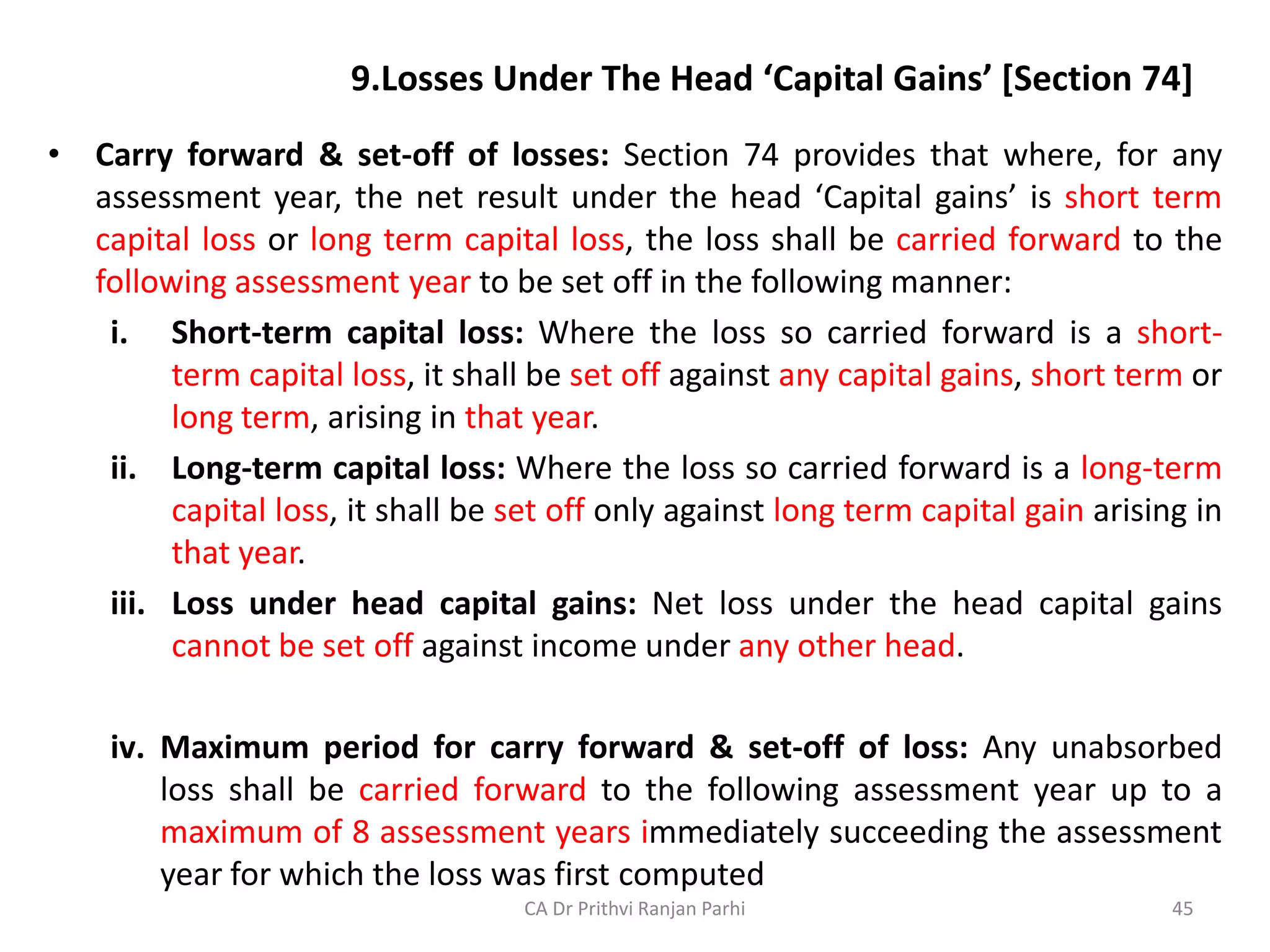 Aggregation of income, set off and carry forward | PDF
