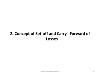 Aggregation of income, set off and carry forward | PDF