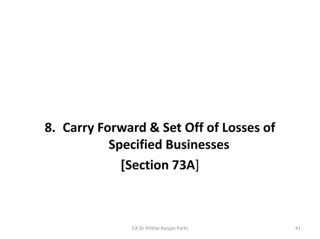 Aggregation of income, set off and carry forward | PDF | Stocks and ...