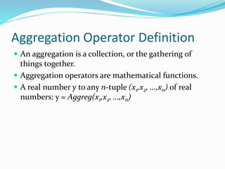 Aggregation operator for image reduction | PPTX