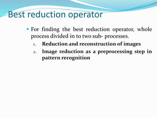 Aggregation operator for image reduction | PPT