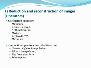 Aggregation operator for image reduction | PPT