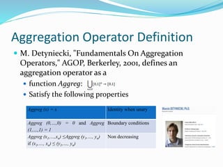 Aggregation operator for image reduction | PPTX
