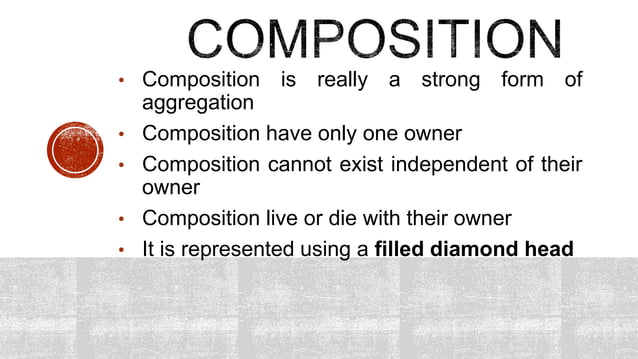 Aggregation v s composition | PPT