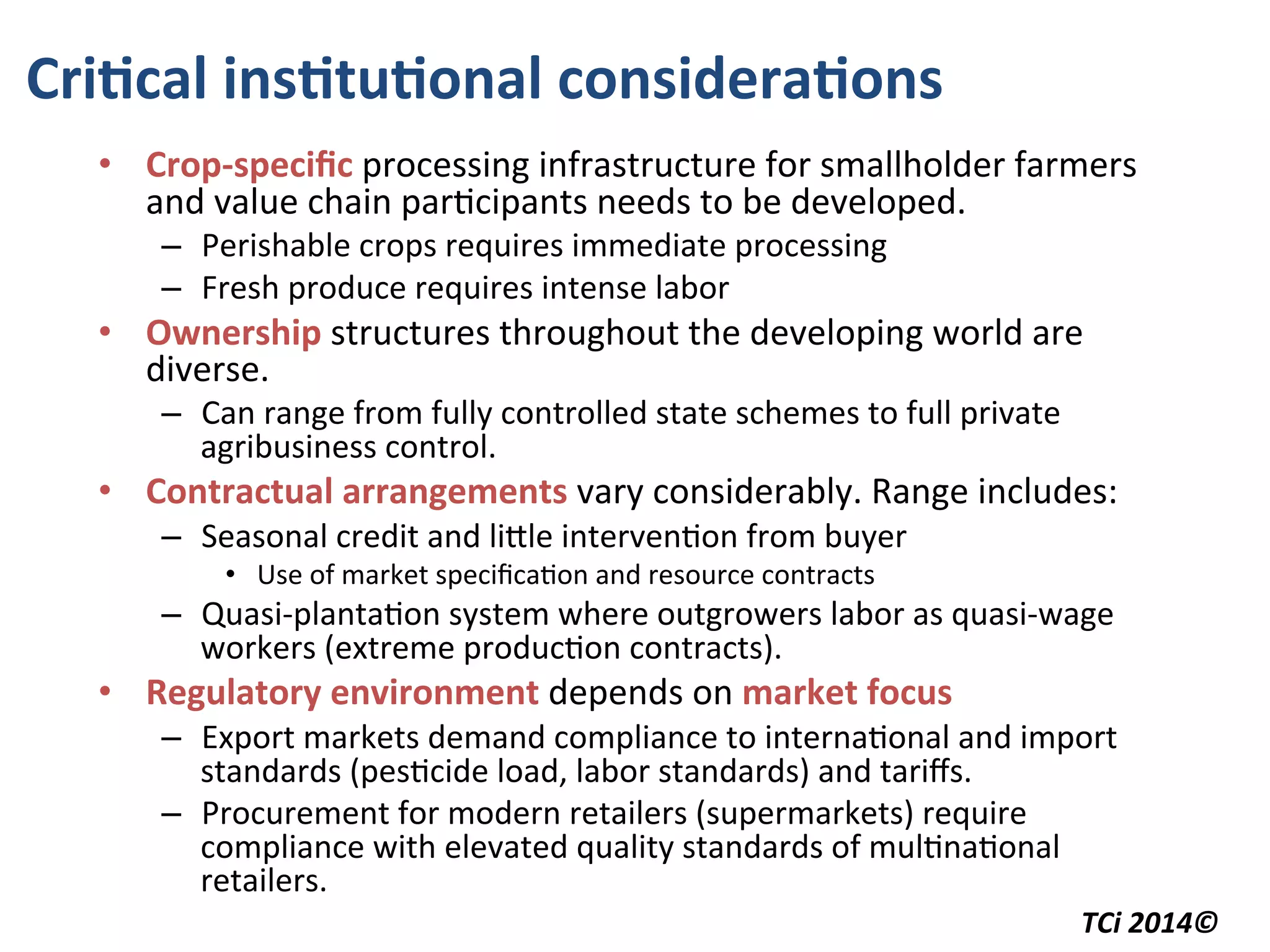 Linking Smallholder Farmers to Markets: International Lessons | PDF