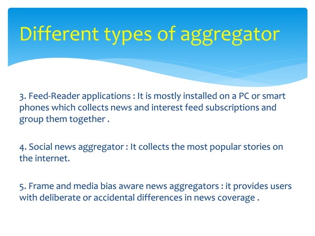Aggregator | PPTX | Internet | Computing