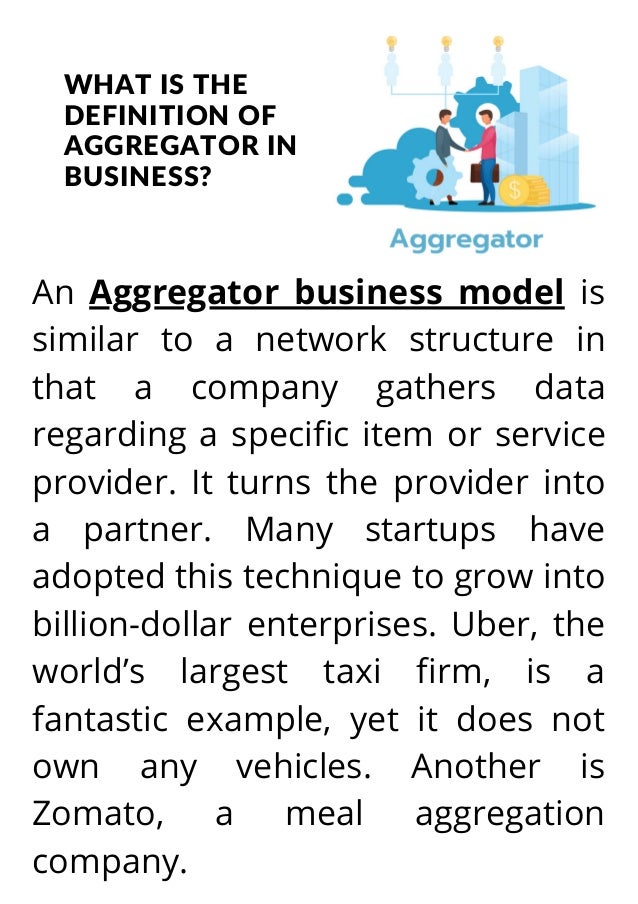 Advantages and Working Functionality of the Aggregator Business Model | PDF