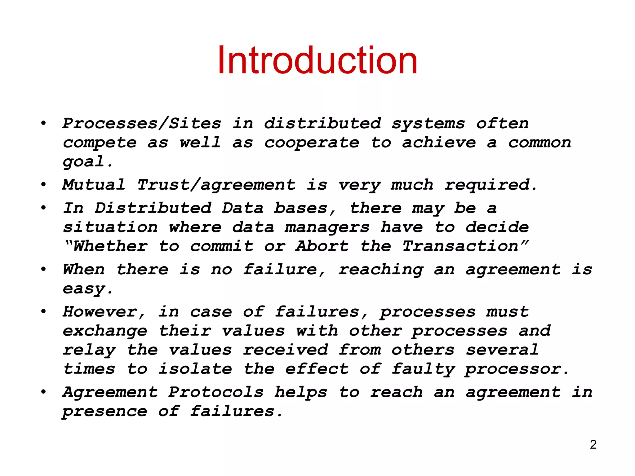 Aggrement protocols | PPT