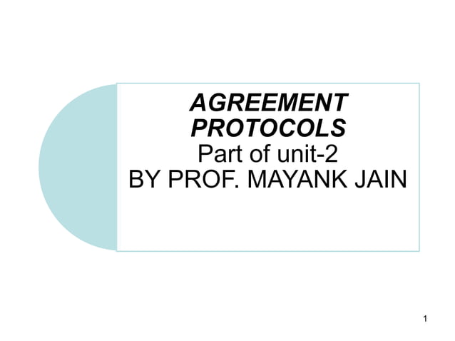 Aggrement protocols | PPT