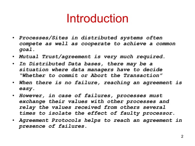 Aggrement protocols | PPT