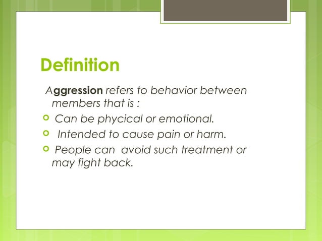 Psychology Of Aggression | PPT | Mental Health | Diseases and Conditions
