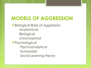 Psychology Of Aggression | PPT