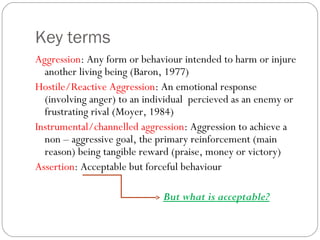 Aggression I | PPT | Parenting | Family and Relationships