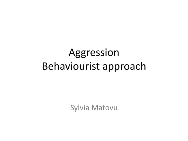 Aggression | PDF