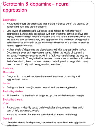 Aggression psychology | PPTX