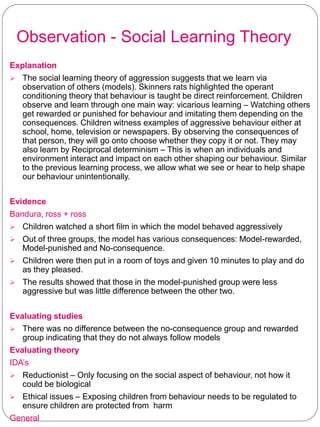 Aggression psychology | PPTX | Model Toys | Hobbies & Interests