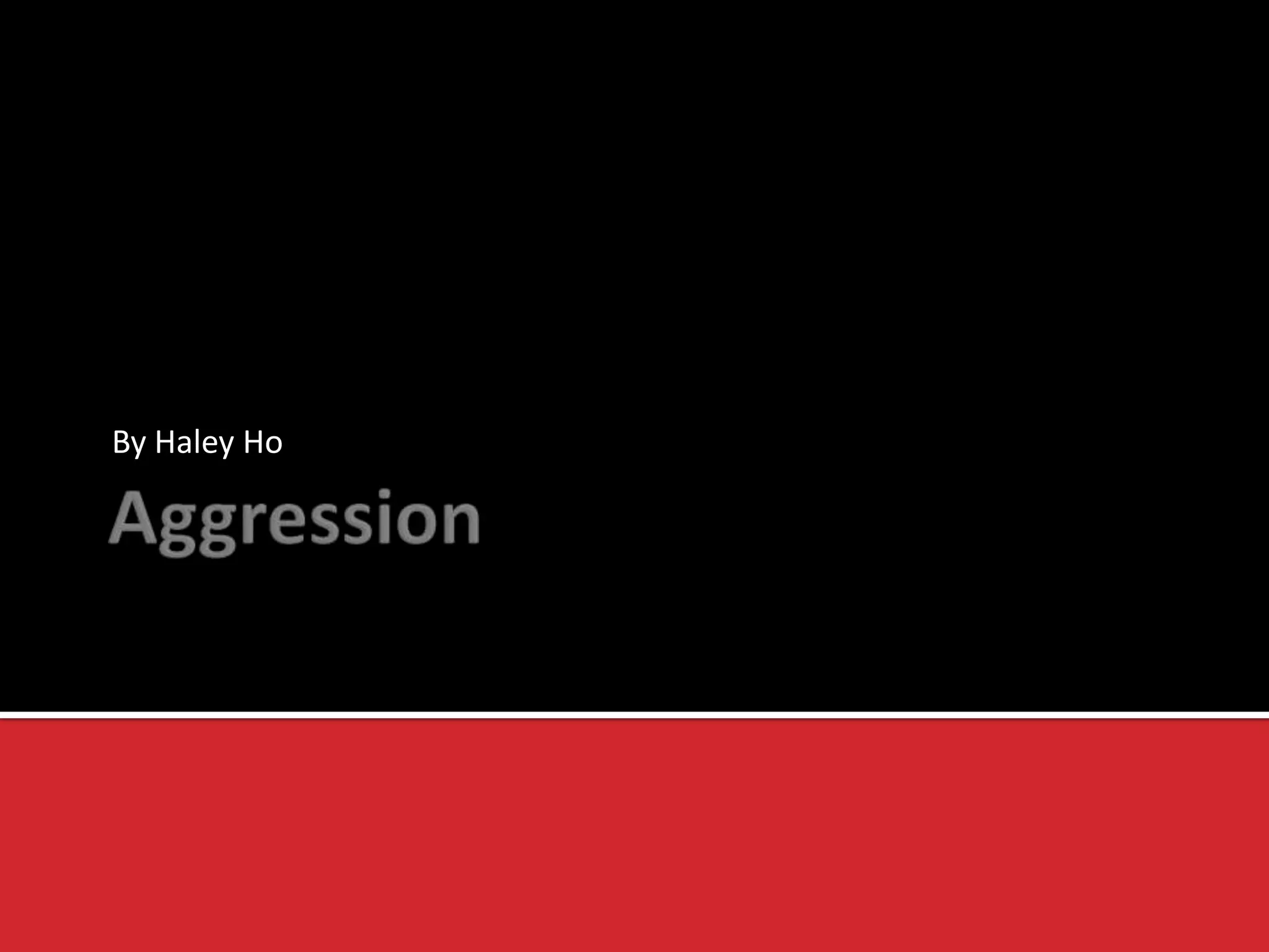 Aggression AQA A2 Psychology Paper 3 | PPTX