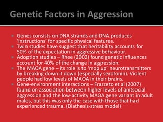 Aggression AQA A2 Psychology Paper 3 | PPTX