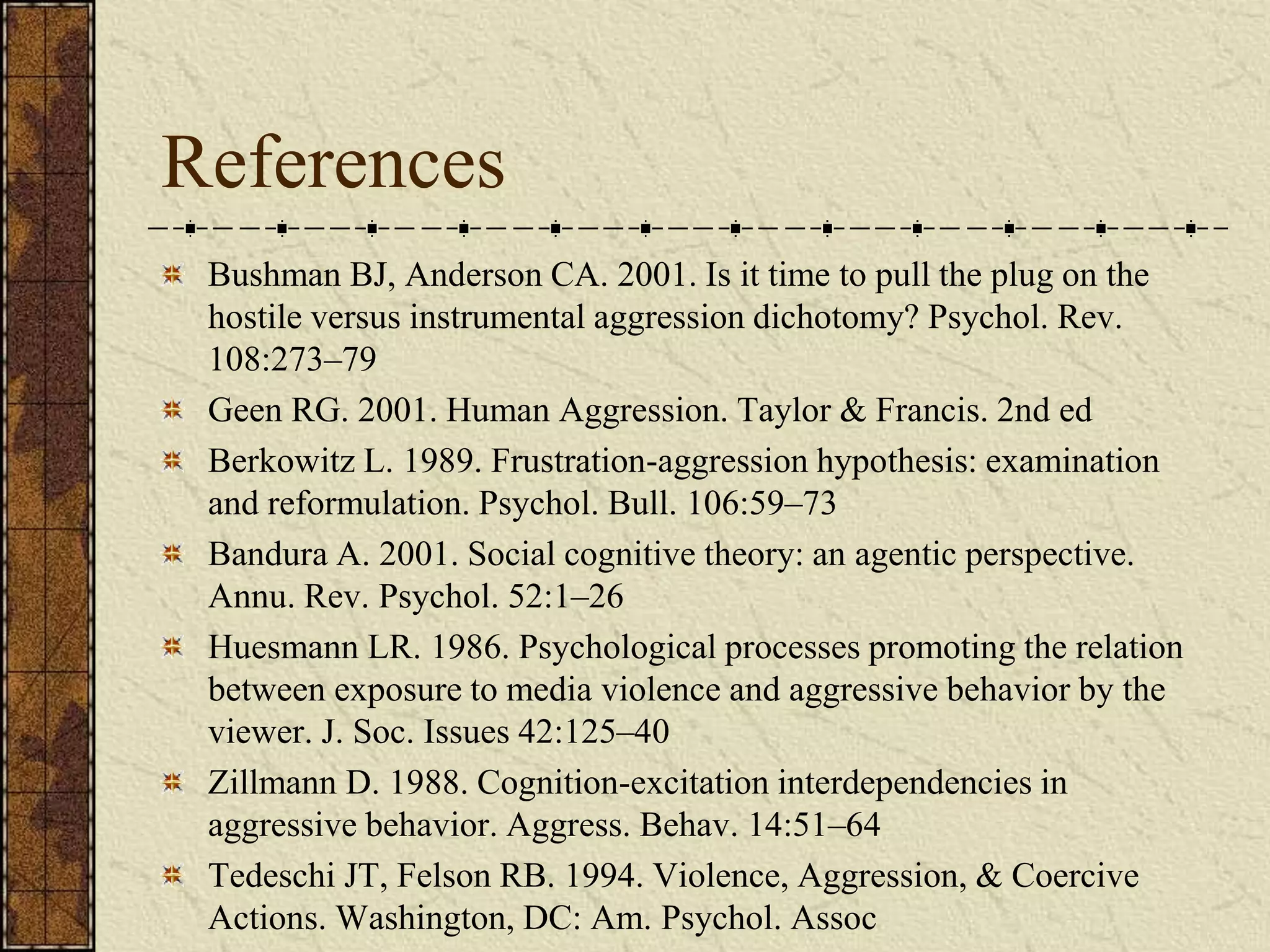Aggression and Violence | PPTX