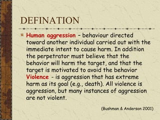 Aggression and Violence | PPTX