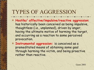 Aggression and Violence | PPTX