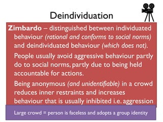 Aggression slt and deindividuation | PDF