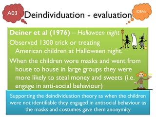 Aggression slt and deindividuation | PDF