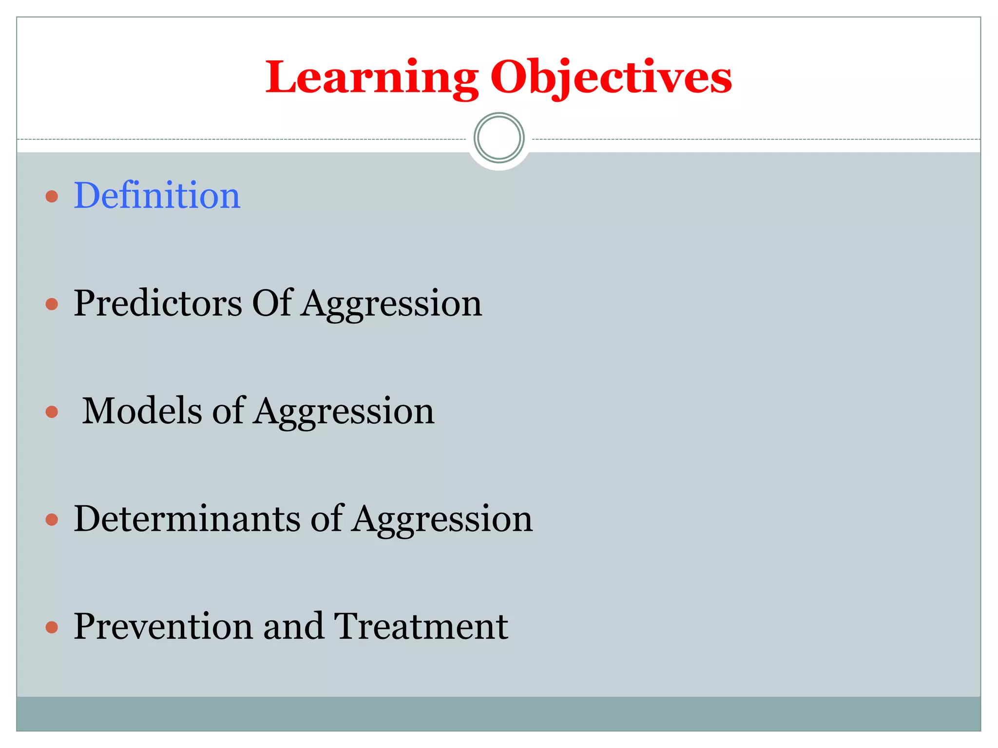 psychology of Aggression .ppt