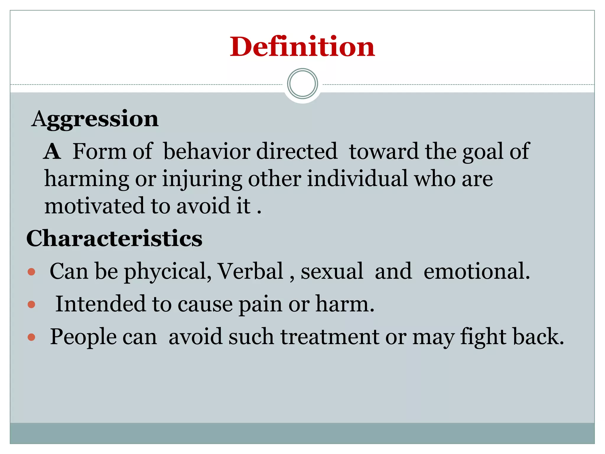 psychology of Aggression .ppt