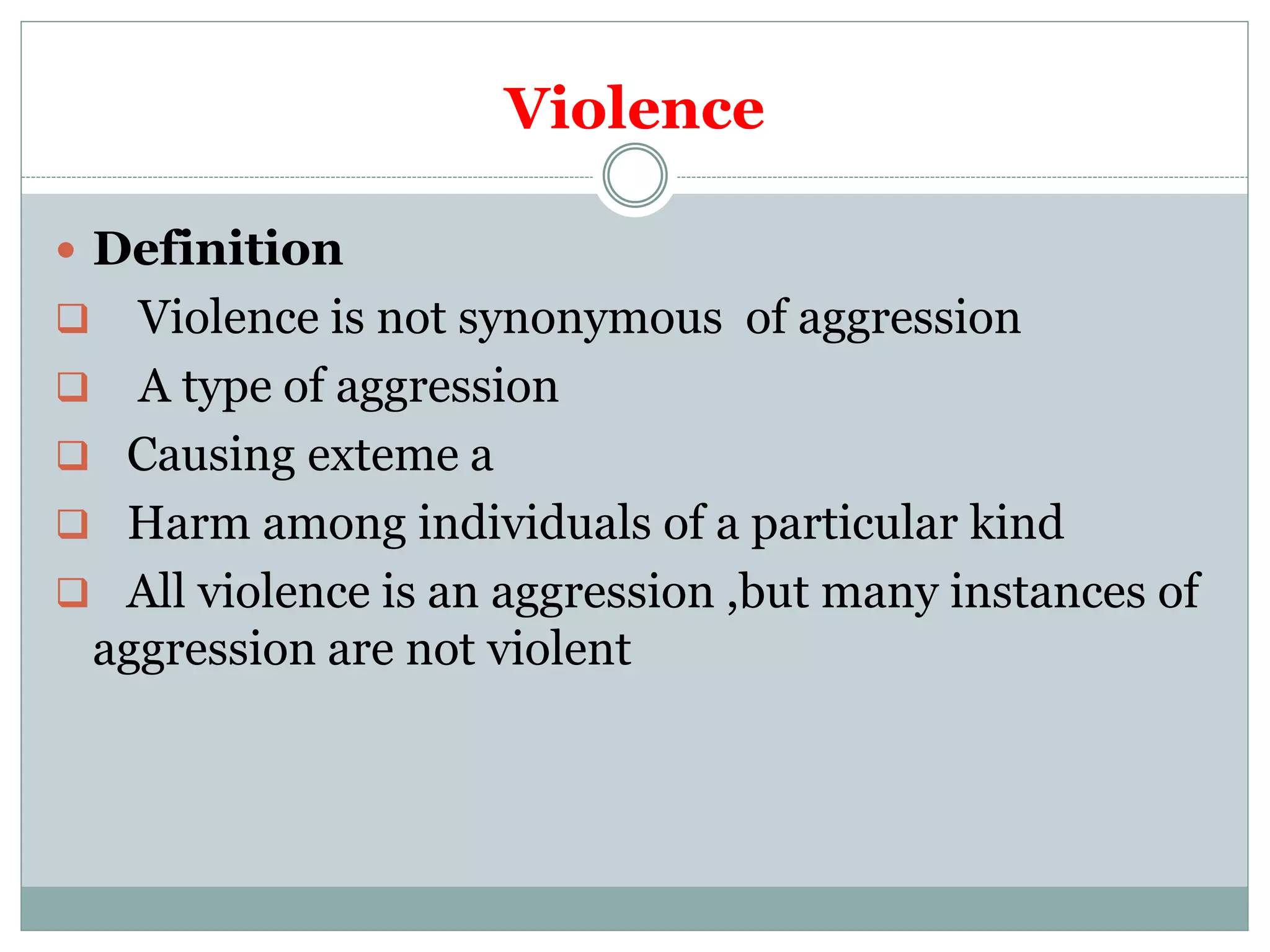 psychology of Aggression .ppt