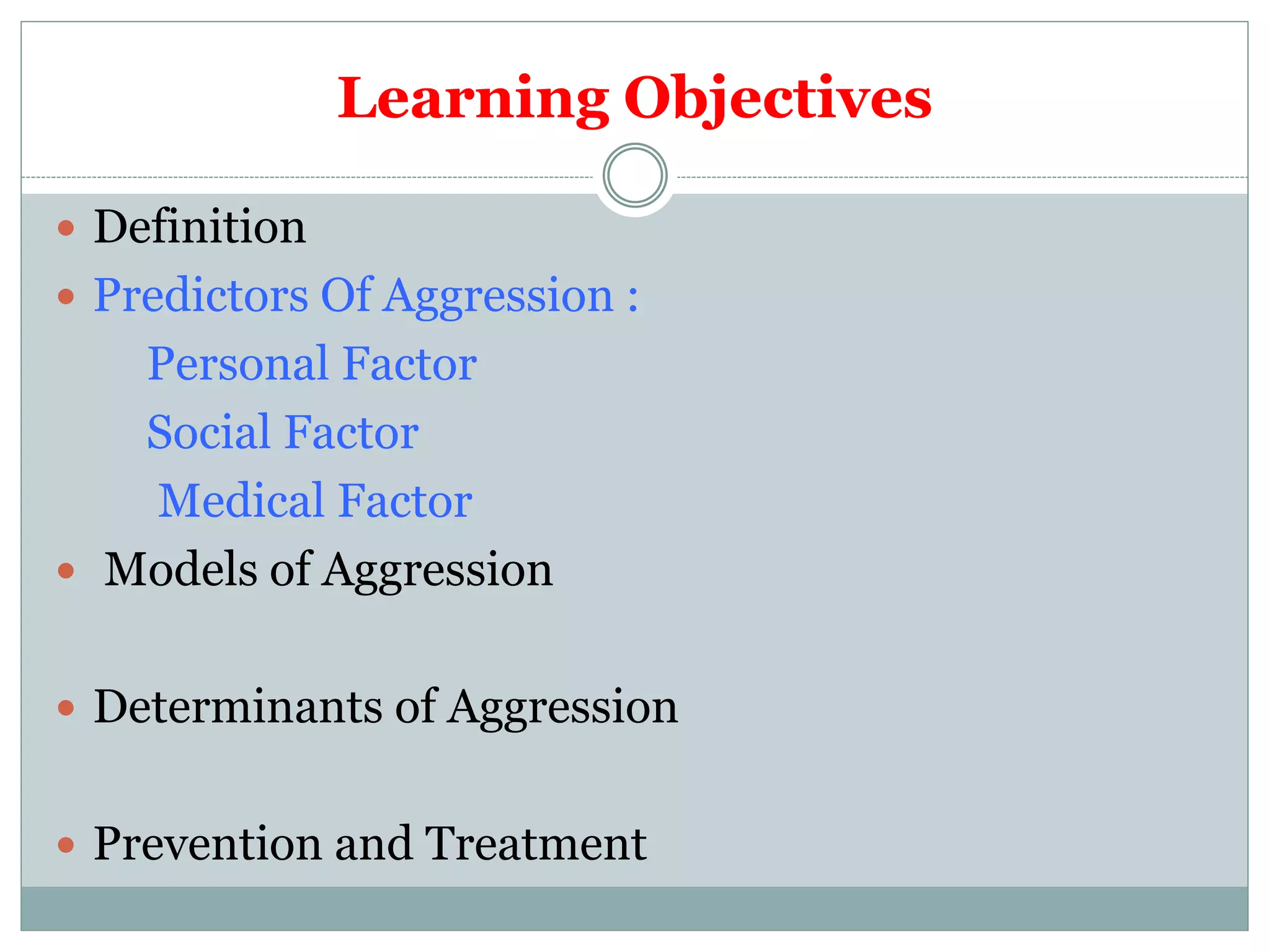 psychology of Aggression .ppt