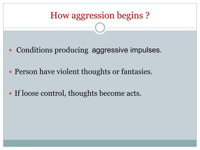 psychology of Aggression .ppt