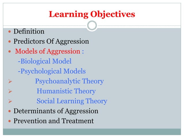 psychology of Aggression .ppt