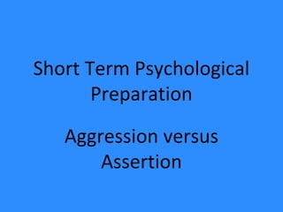 Aggression and assertion | PPT