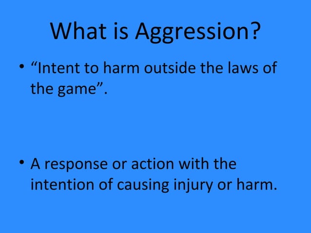 Aggression and assertion | PPT | Soccer | Sports
