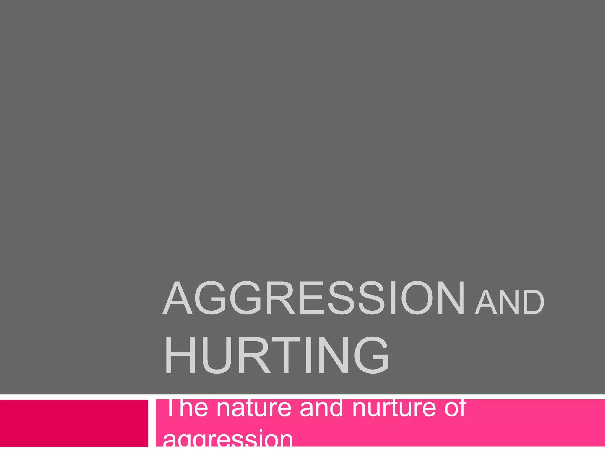 Aggression and Hurting (Social Psychology) | PPTX