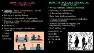 Aggression and Pro Social behavior | PPTX