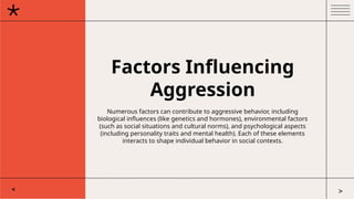 Aggression and Violence.pptx in social psychology | PPTX
