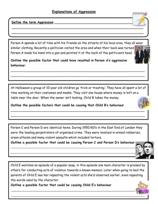 Aggression case studies | PDF