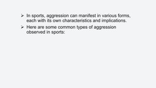 Aggression in Sports I Sports Psychology | PPTX