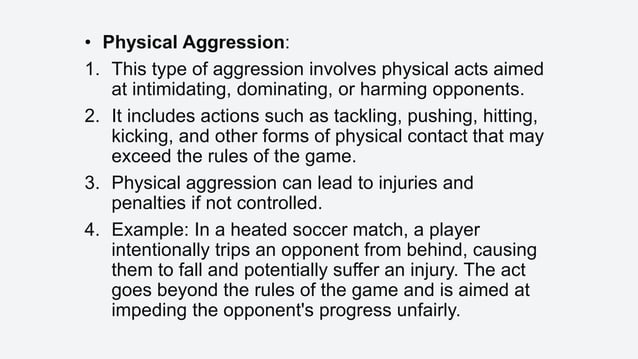 Aggression in Sports I Sports Psychology | PPTX