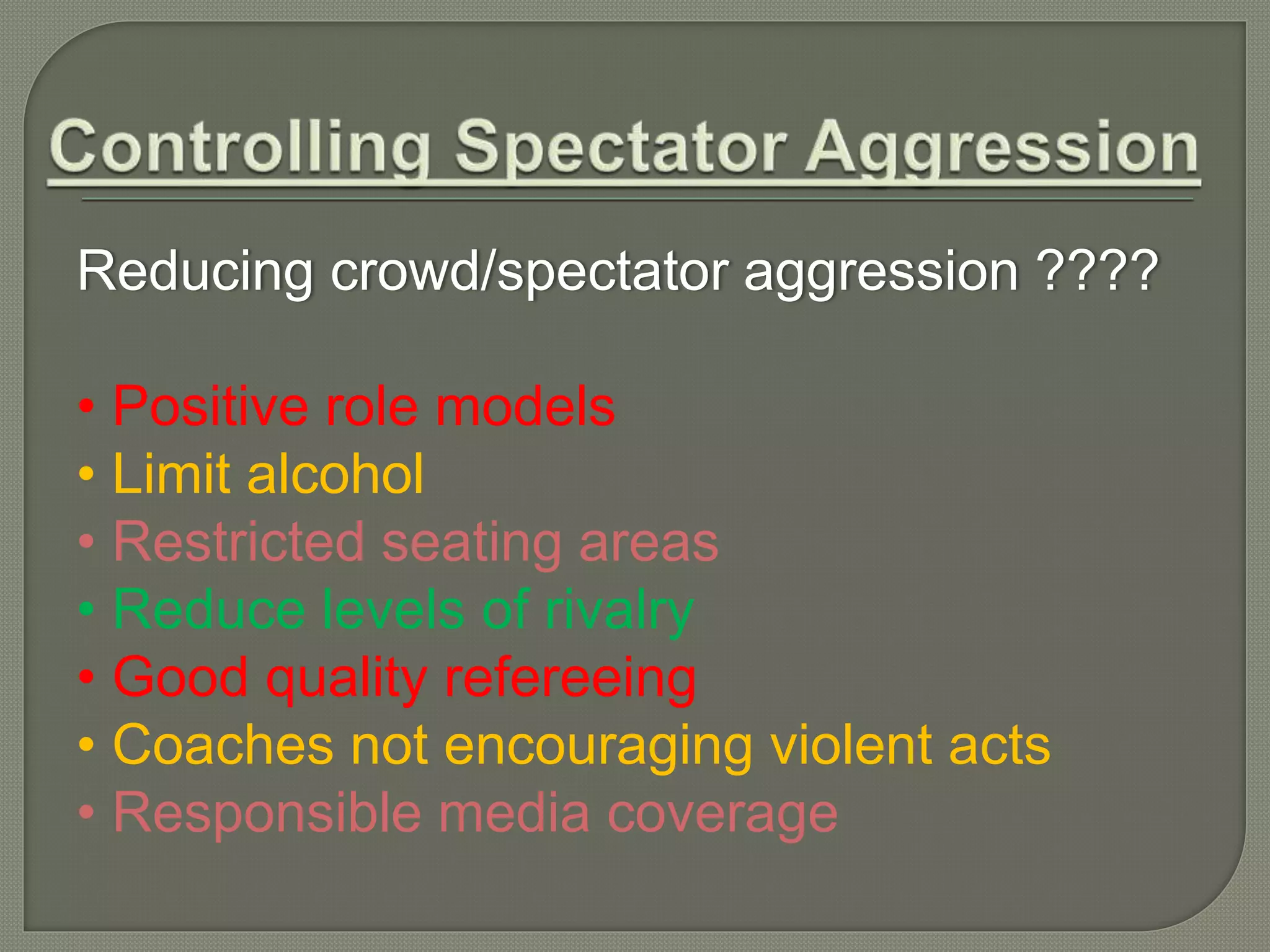 Aggression in sport | PPTX